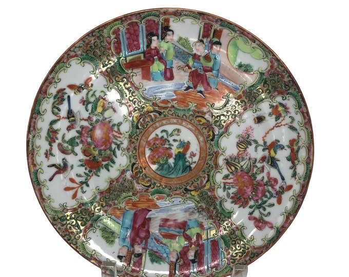 Antique Chinese Canton Rose Medallion Plate - Gift for Collector ...