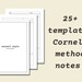 Cornell Method Style Note Template US Letter & A4 Size - Etsy