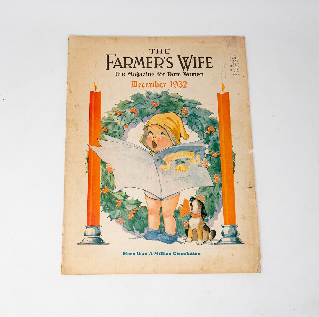 Farmer's Wife Magazine, December 1932 Issue; Christmas Cover, Vintage ...