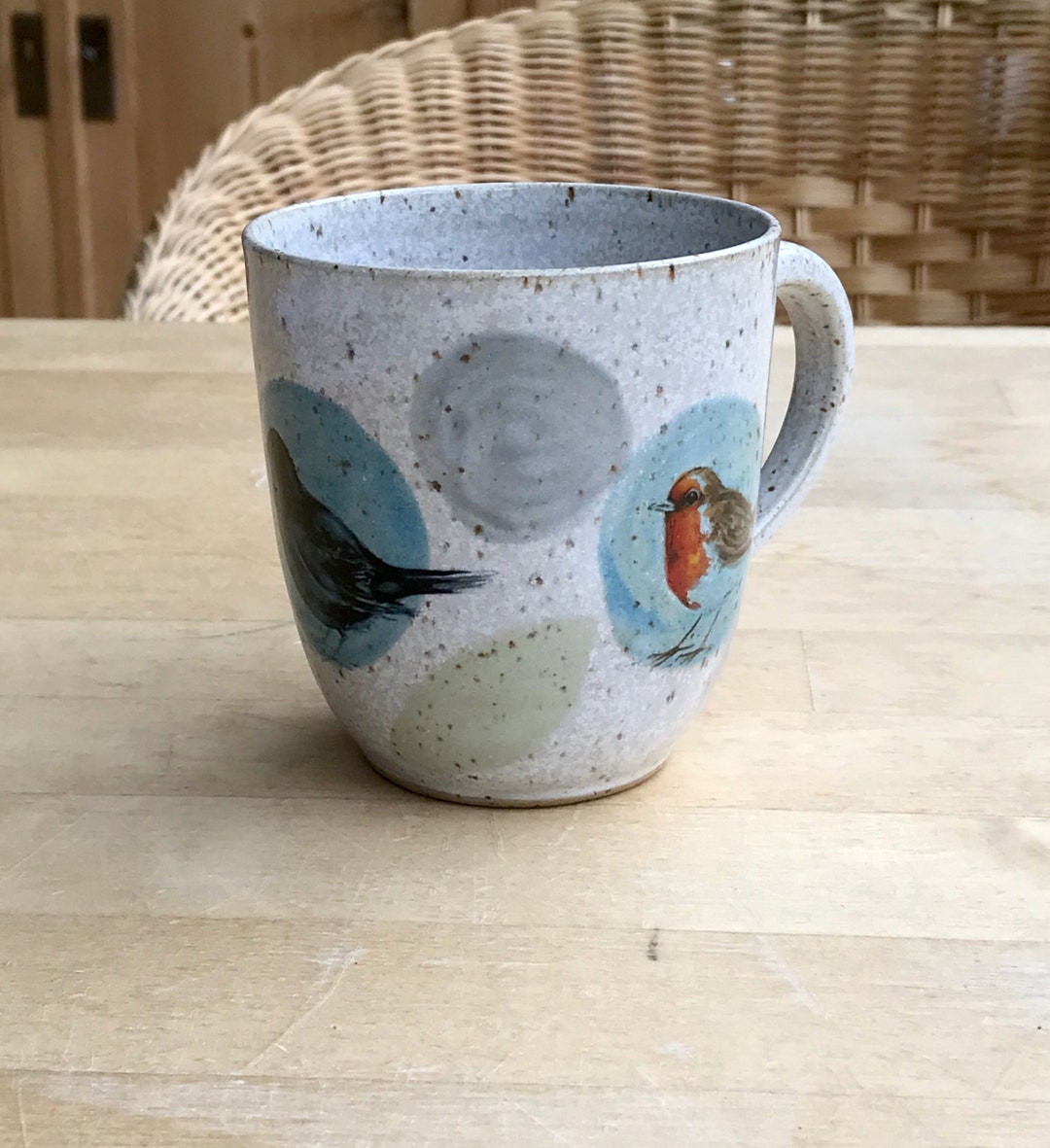 Coffee Cup, Tea Cup With Robins, Blackbirds, Goldfinches Made of ...