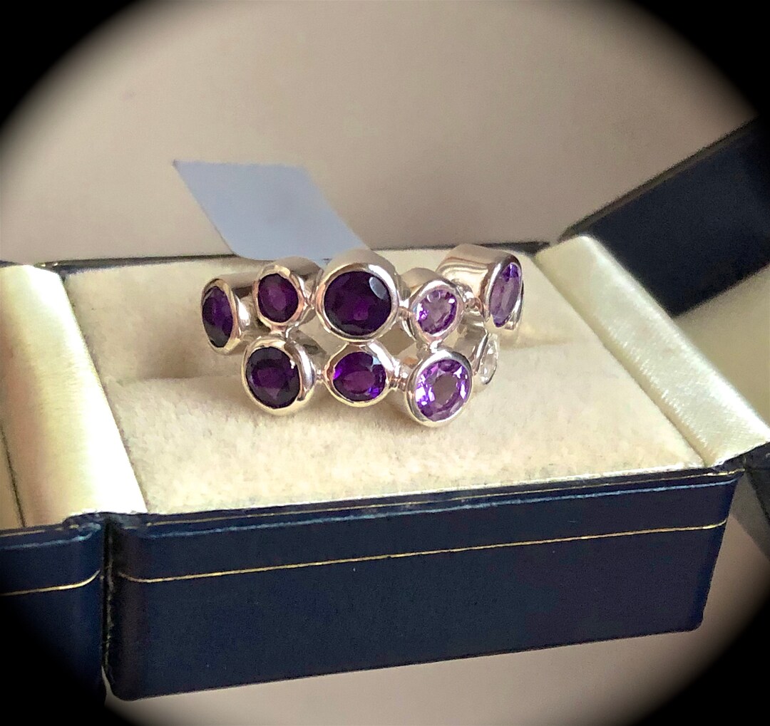 CERTIFIED Natural Amethyst Premium Quality 925 Sterling Silver Ring UK ...