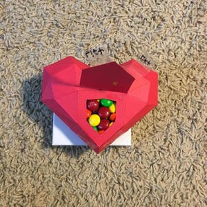 Heart Papercraft, Mothers Day, Valentines Day, Low Poly Heart, Gift for ...