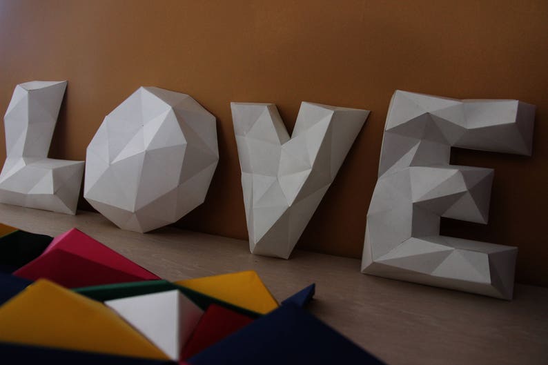 Love Papercraft, DIY Gift, Papercraft Gift, Papercraft Font - Etsy