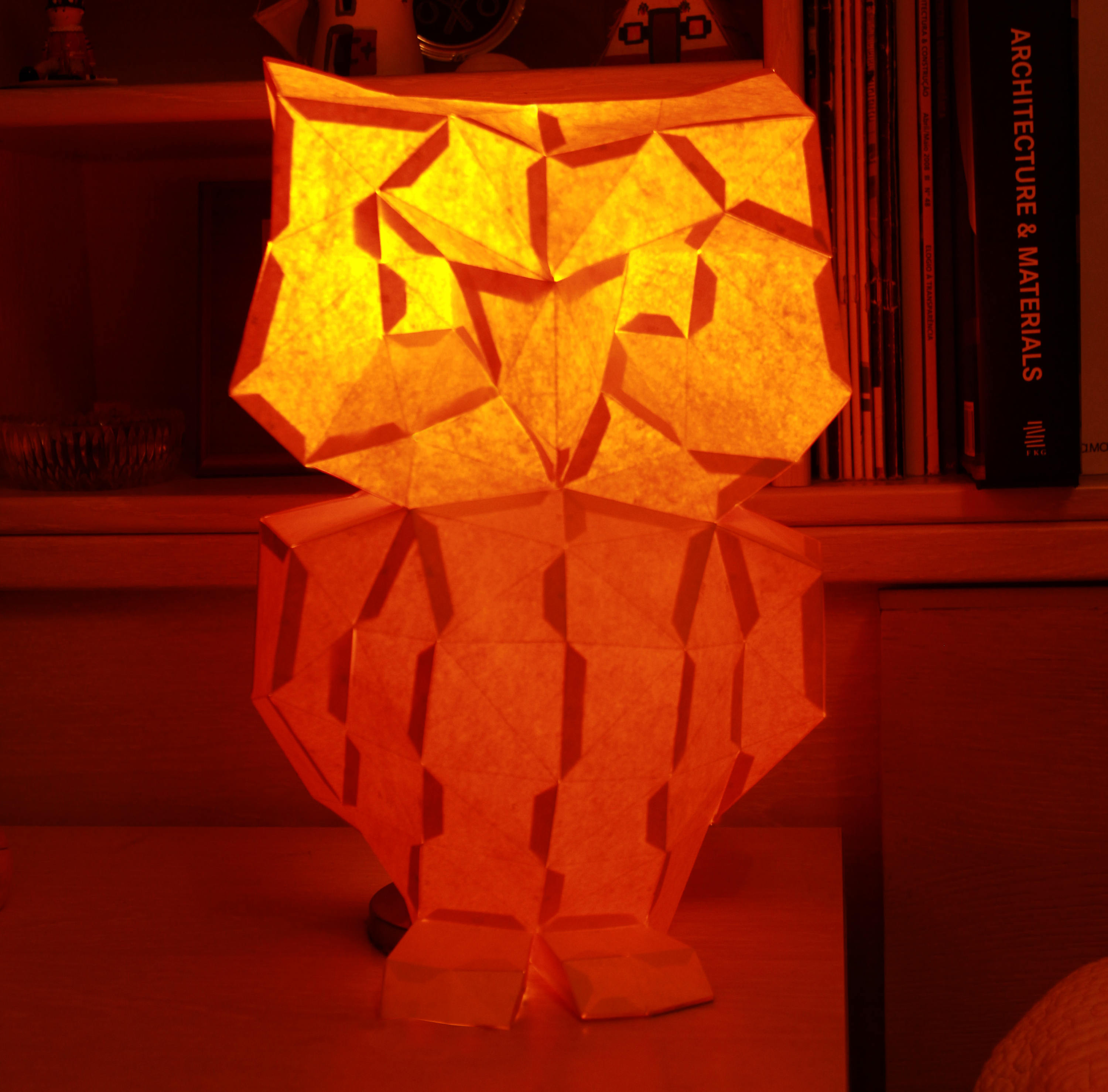 Owl Table Lamp Papercraft, PDF Template and Instructions, Beside Lamp ...