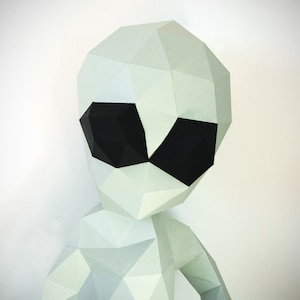 Alien Papercraft, Paper UFO, Alien Toy, DIY Alien, Geometric Papercraft ...