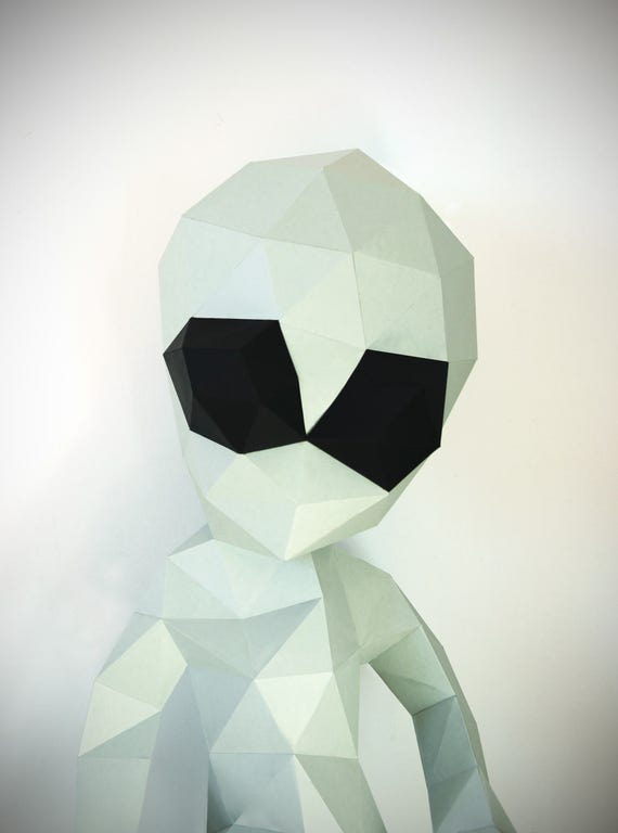 Alien Papercraft Paper UFO Alien Toy DIY Alien Geometric - Etsy Finland