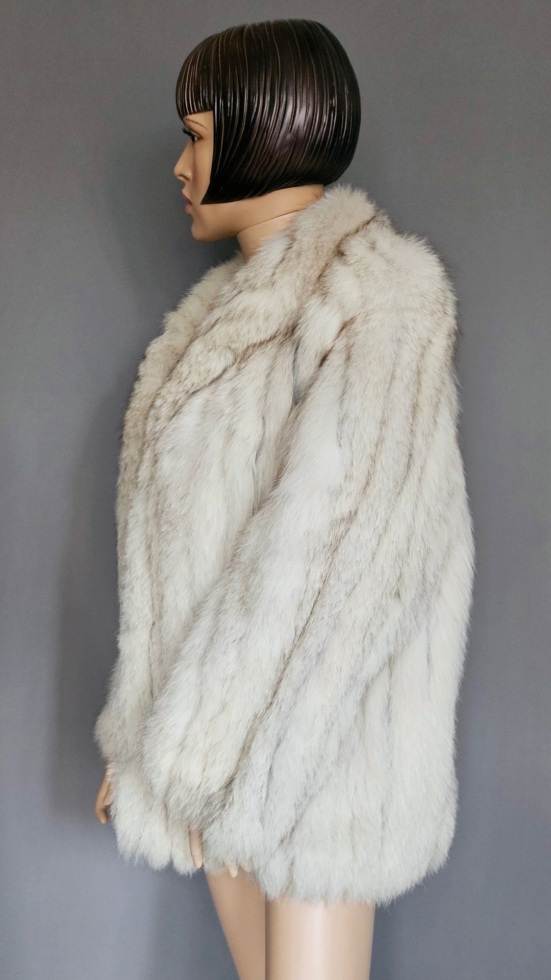 Real Fur Coat, Saga Fox Fur Jacket, Natural Real Blue Fox Fur Jacket ...