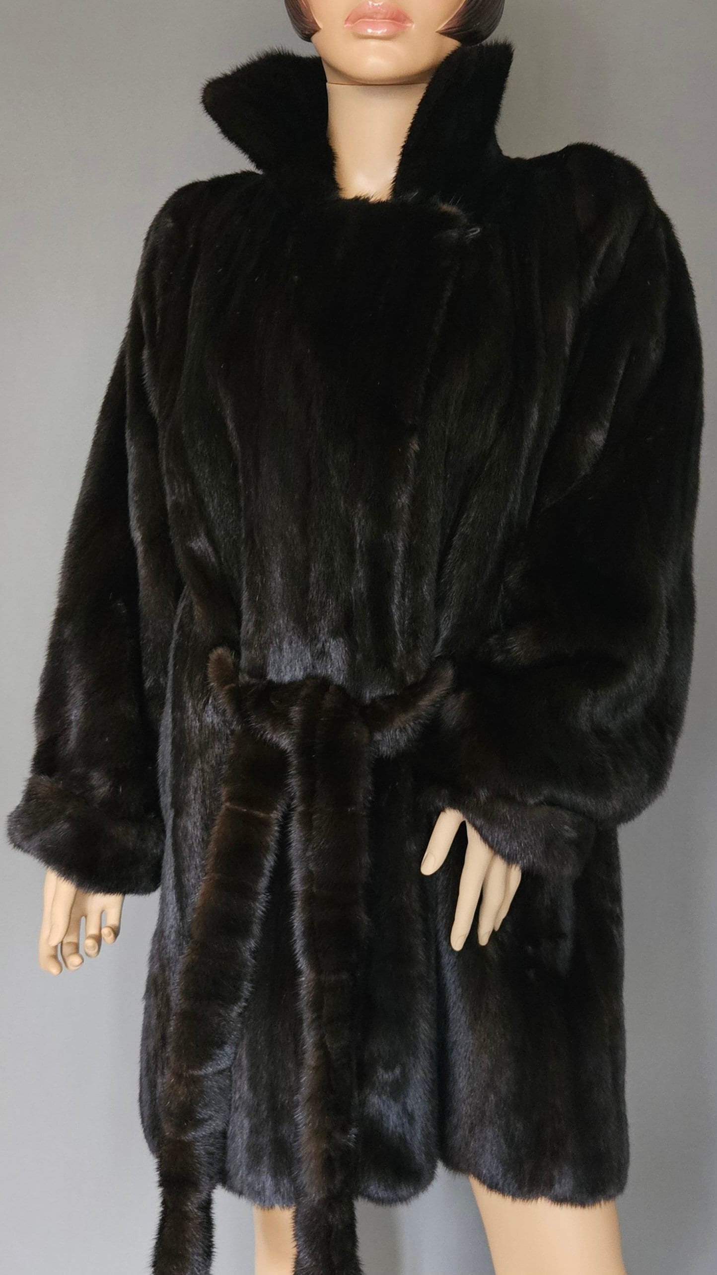 Real Mink Fur Coat, Genuine Blackglama Dark Ranch Mink - Etsy