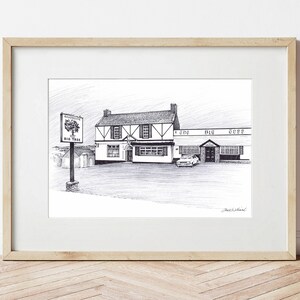 Favourite Pub Pen and Ink Illustration. Sketch Art. Pen and Ink Drawing ...