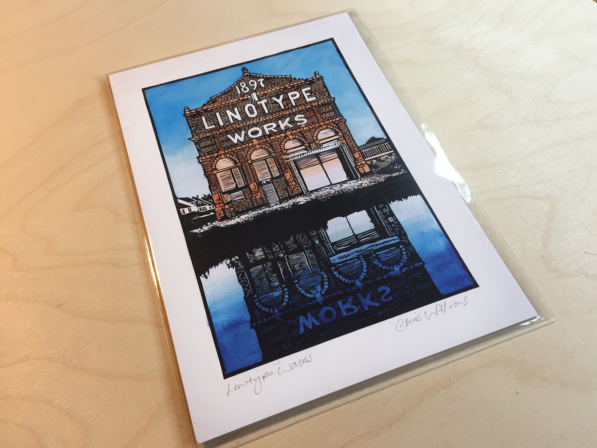 Linotype Works Altrincham. A5 Colour Art Print From an - Etsy UK