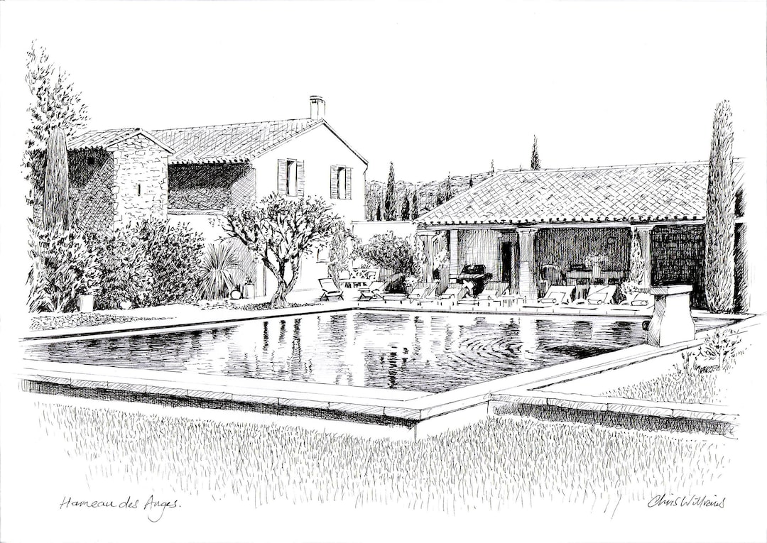 Sketch Drawing. Favourite Place Drawing Holiday Drawing. Pen and Ink ...