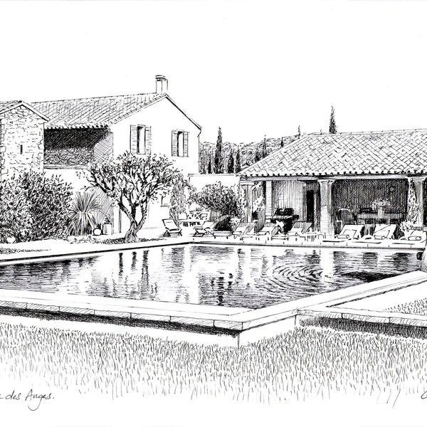 Pen and Ink Drawing - Etsy