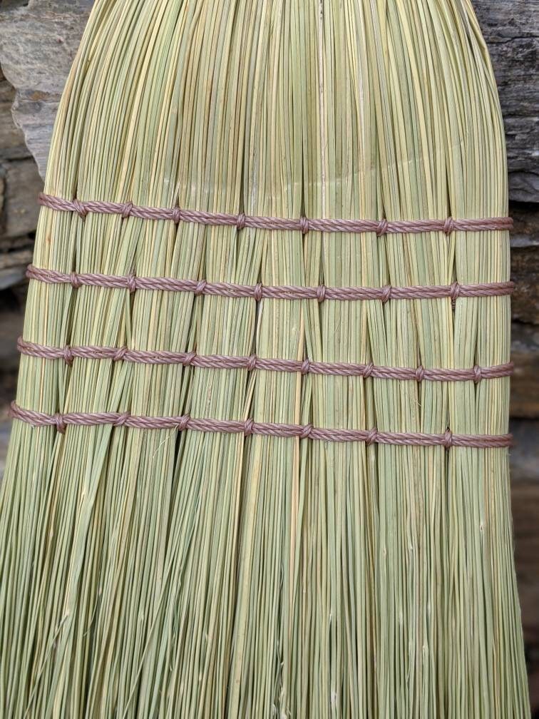 Lightweight Corn Broom: Handmade Kitchen Broom, Natural Poplar Handle ...