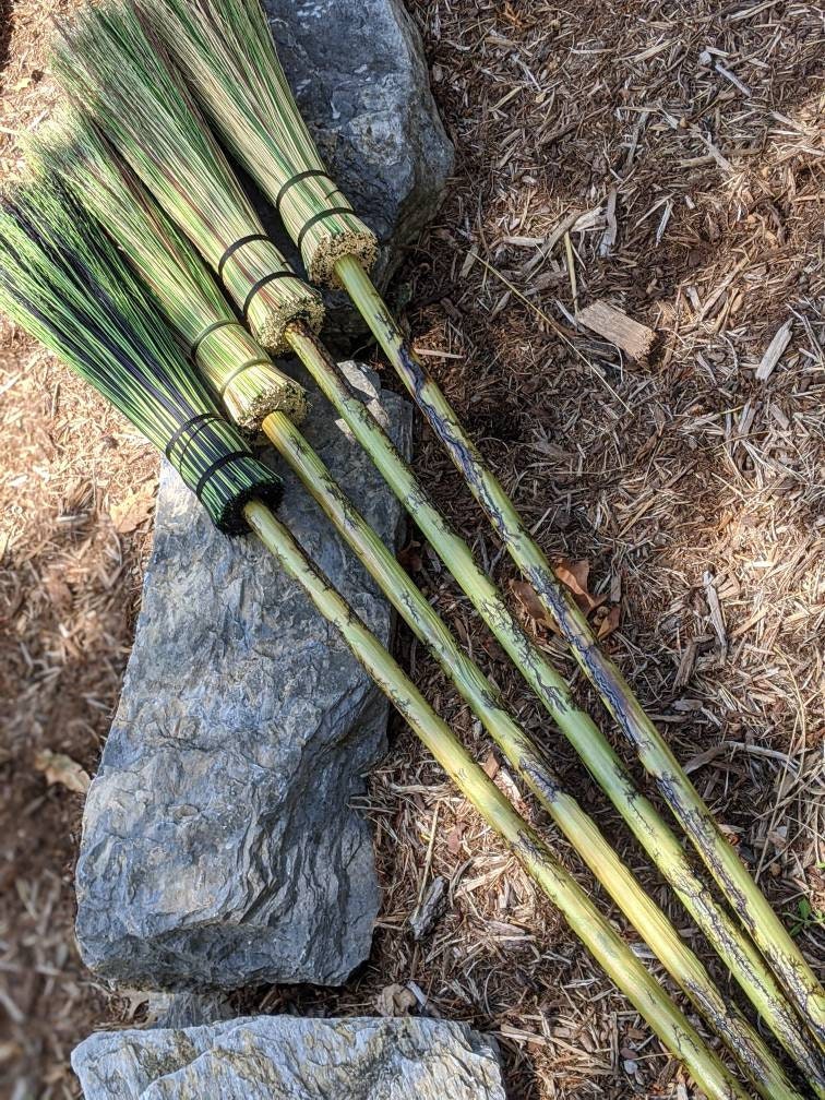 Lime Green Lightning Witch Broom: Halloween Decor, Witchcore Besom - Etsy