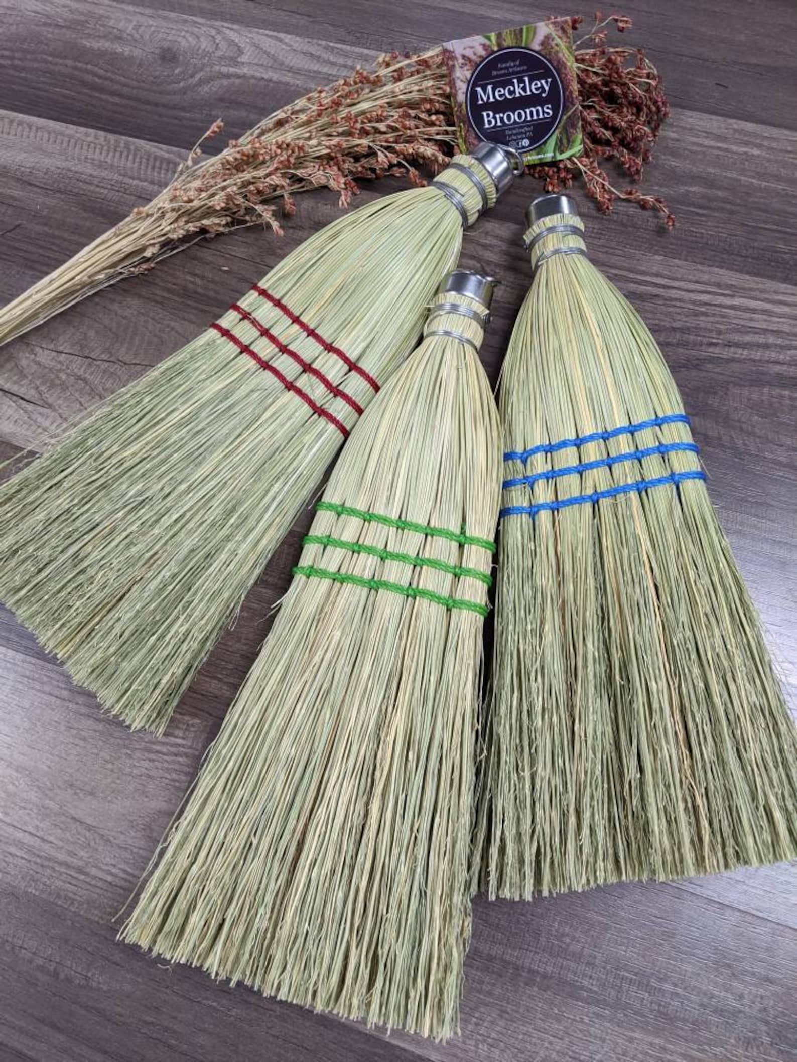 BATIR Escoba Base Natural Escoba de maíz pasada de moda maíz - Etsy España