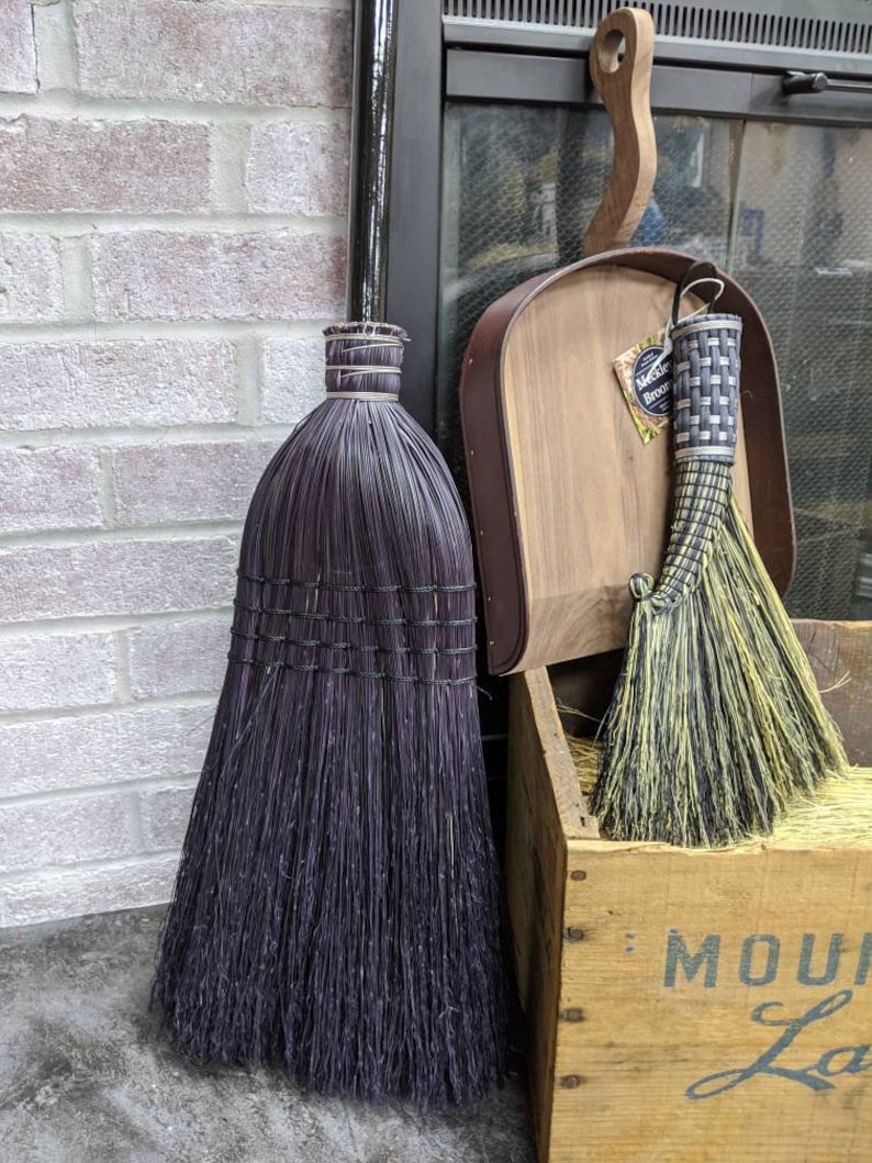 Handmade Black Broom, Dyed Broomcorn, Minimalist Kitchen Besom - Etsy