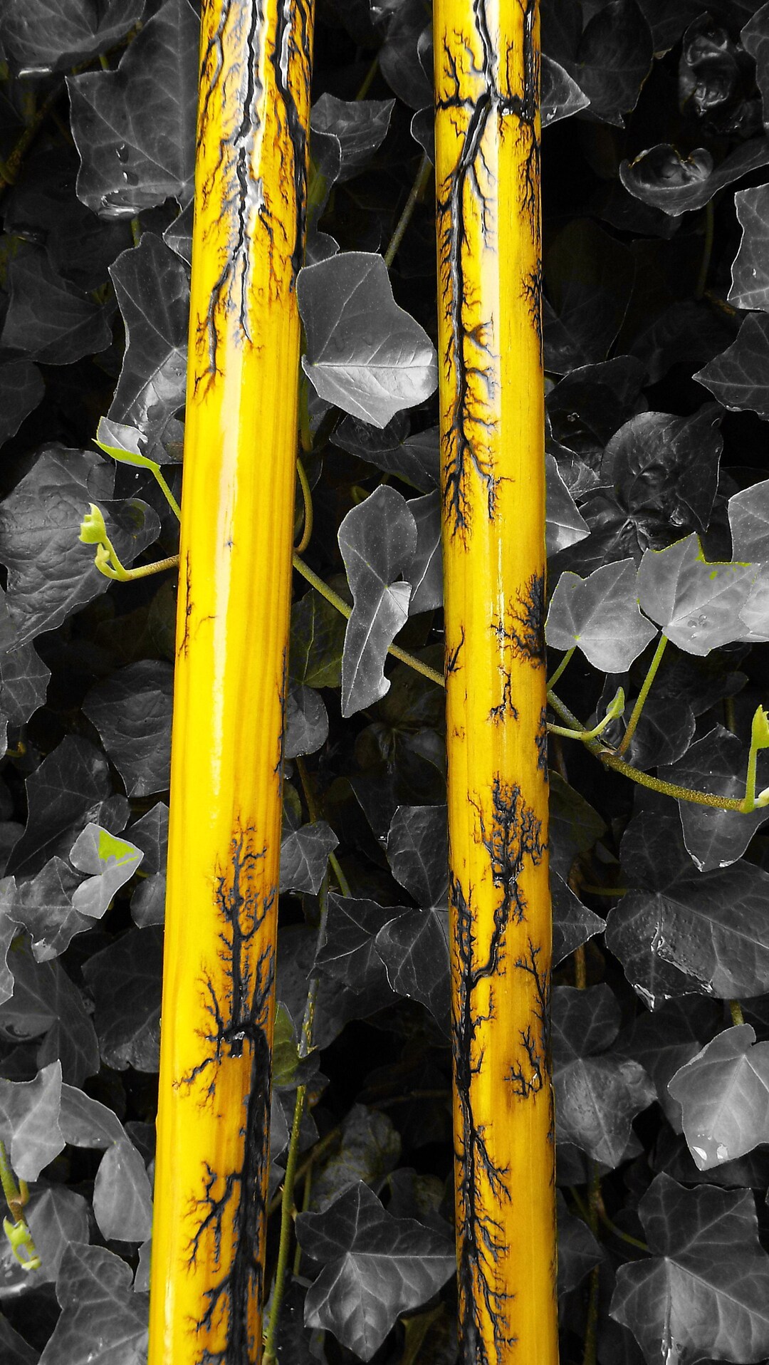 Yellow Witches Broom for Halloween Decor, Fractal Broomstick, Witchy ...