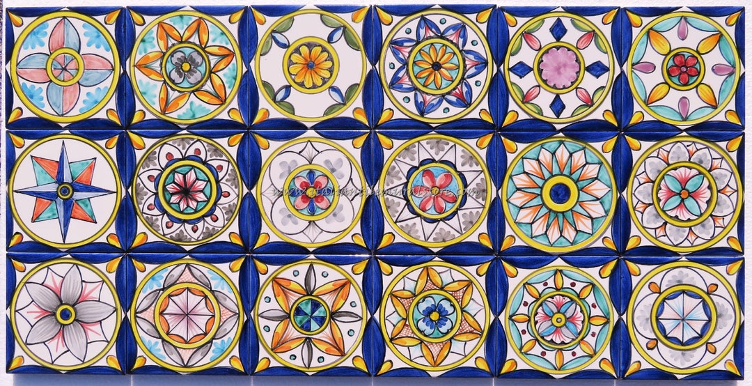 Decorative Tiles - Wonderful Handcrafted Tile - Original Italian ...