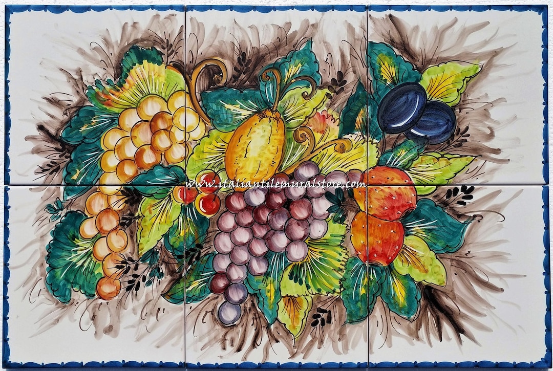 Hand Painted Backsplash Mural Tile Ceramic Backsplash Mural Tile ...