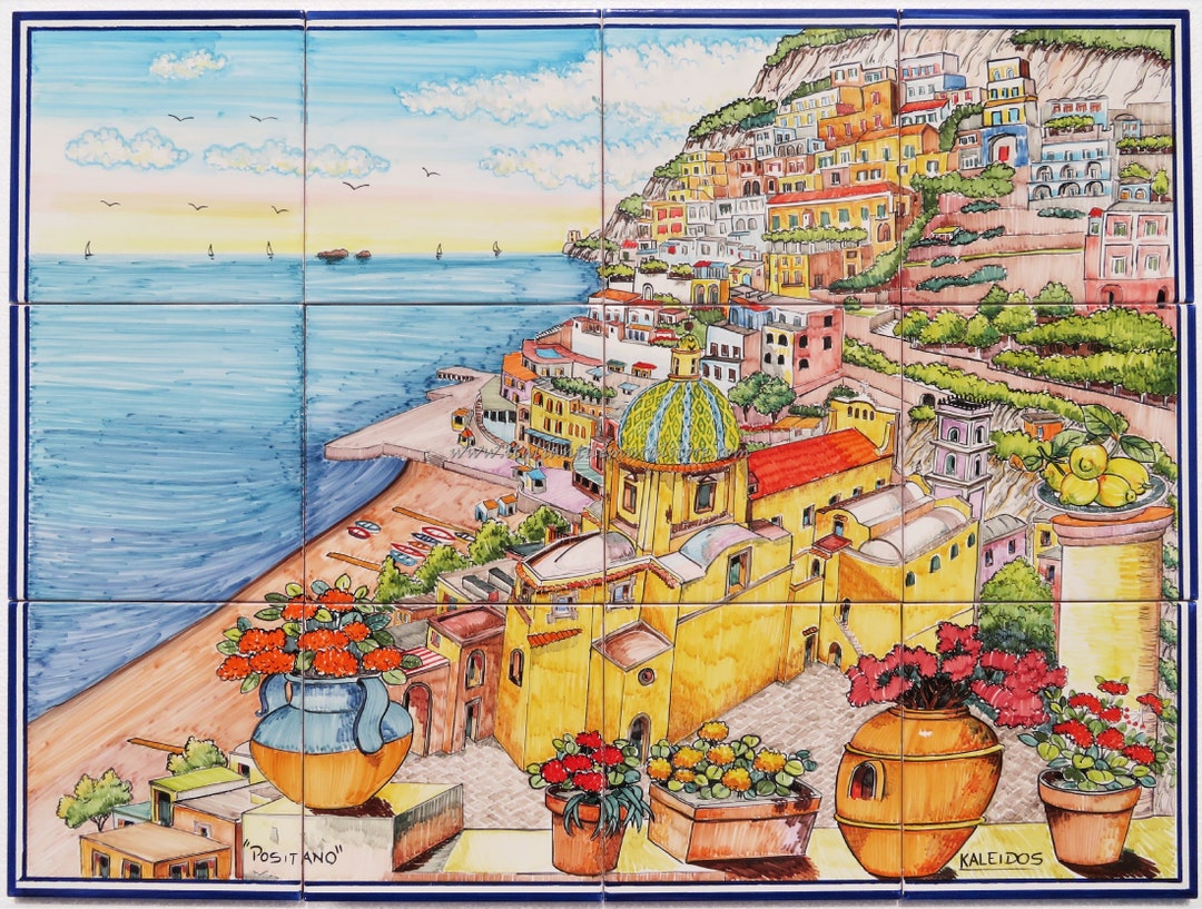 Tile Murals and Backsplashes - Positano Coast - Beautiful Landscape ...