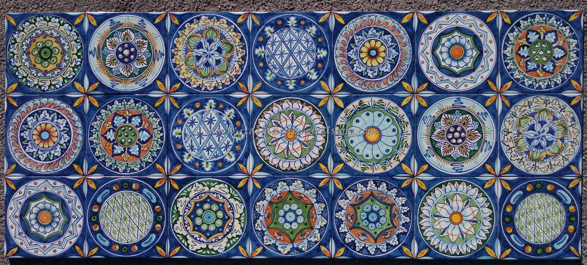 Italian Decor Set of 21 Tiles Wall Art Outdoor Wall Art Tile - Etsy