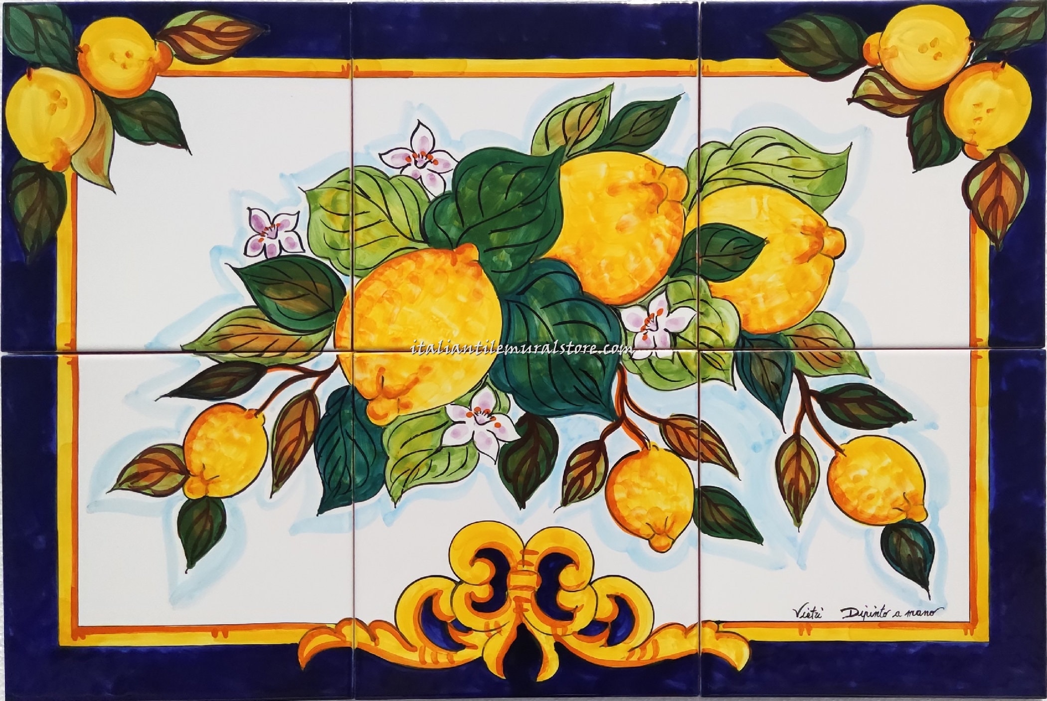 Artistic Decoration - Baroque Style - Lemon and Flowers - Amalfi Lemons ...