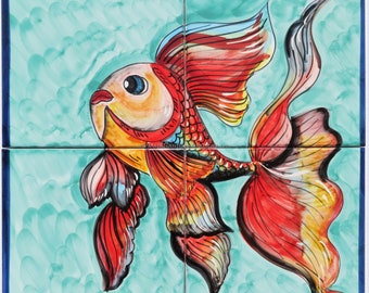 Tile Mural/mosaic Ceramic Panel of a Japanese Koi Fish Koi - Etsy