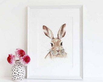 Rabbit painting | Etsy