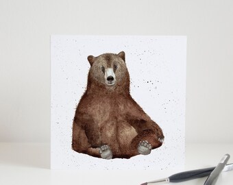 Teddy bear card | Etsy