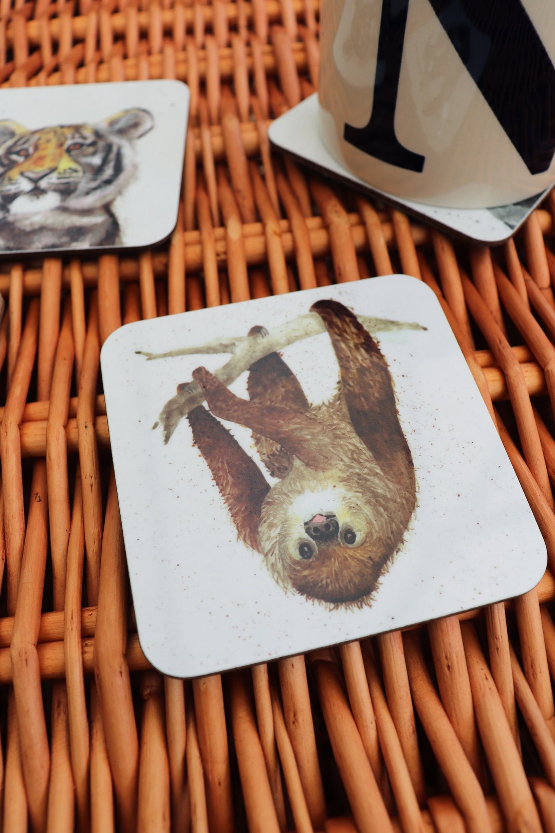 Sloth Coaster, Animal Coaster, Drinks Coaster - Etsy UK