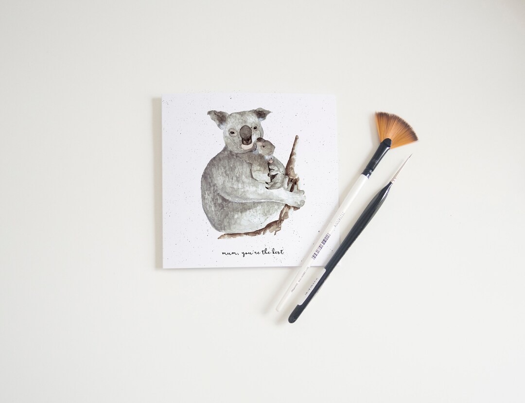 Mother's Day Card | Koala Card | Baby Koala Card | Watercolour Koala ...