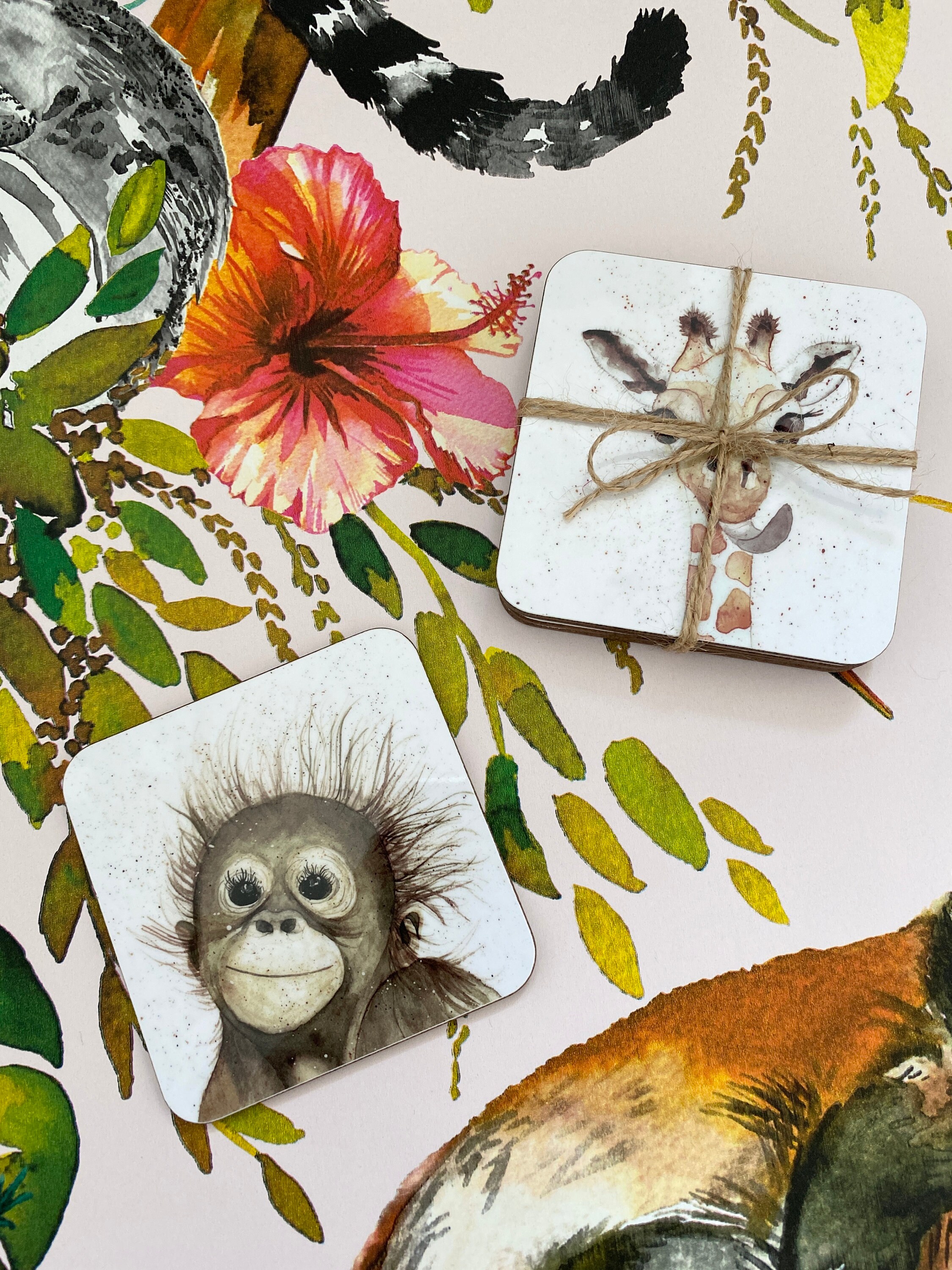 Animal Coaster Pack Animal Coasters Coaster Pack Drinks - Etsy Australia