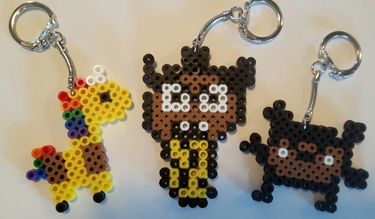 Captain Spaghetti Beard Perler Bead Keychain - Etsy