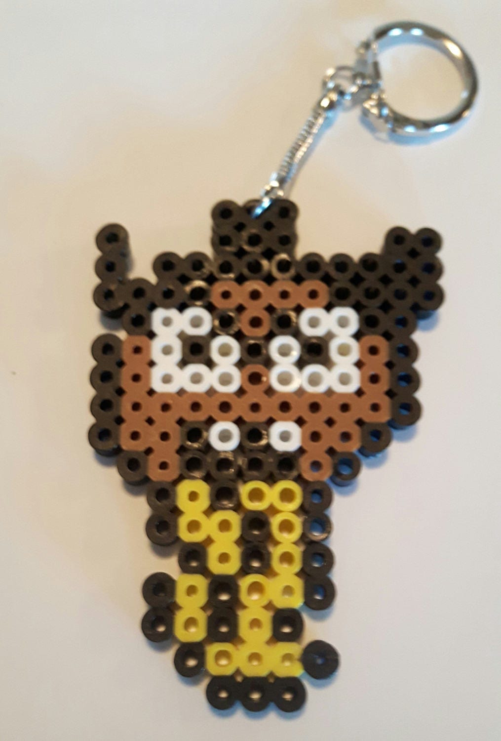 Captain Spaghetti Beard Perler Bead Keychain - Etsy