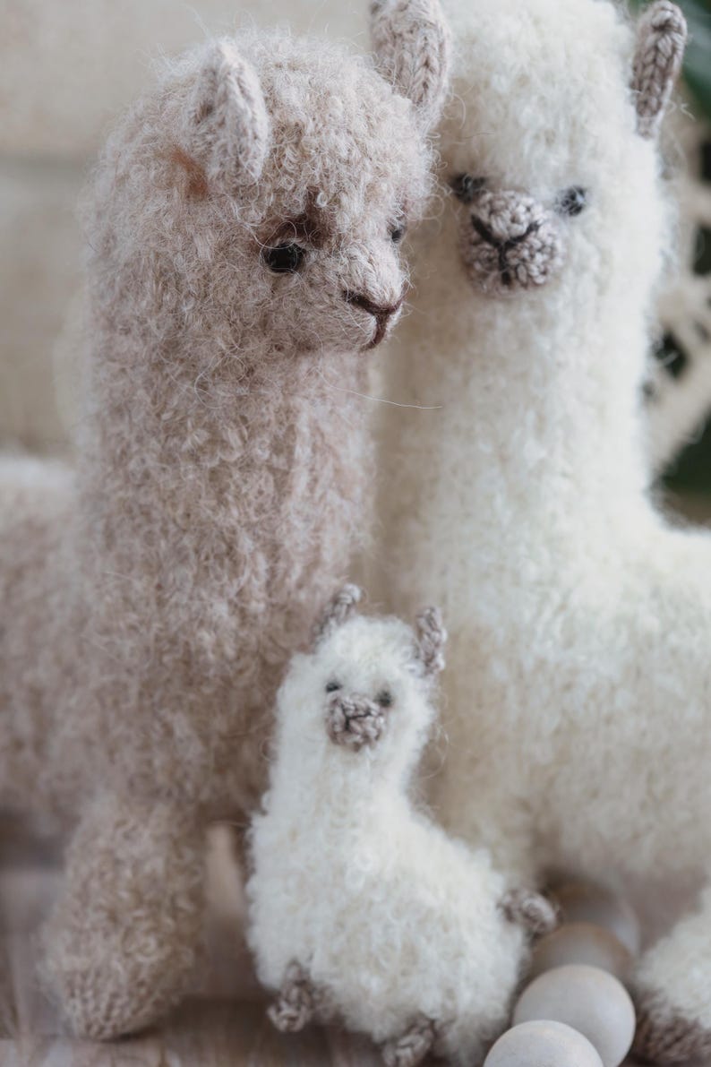 Hand-knit Alpaca Plush Toy: Soft Wool Fiber Art Collectible - Etsy