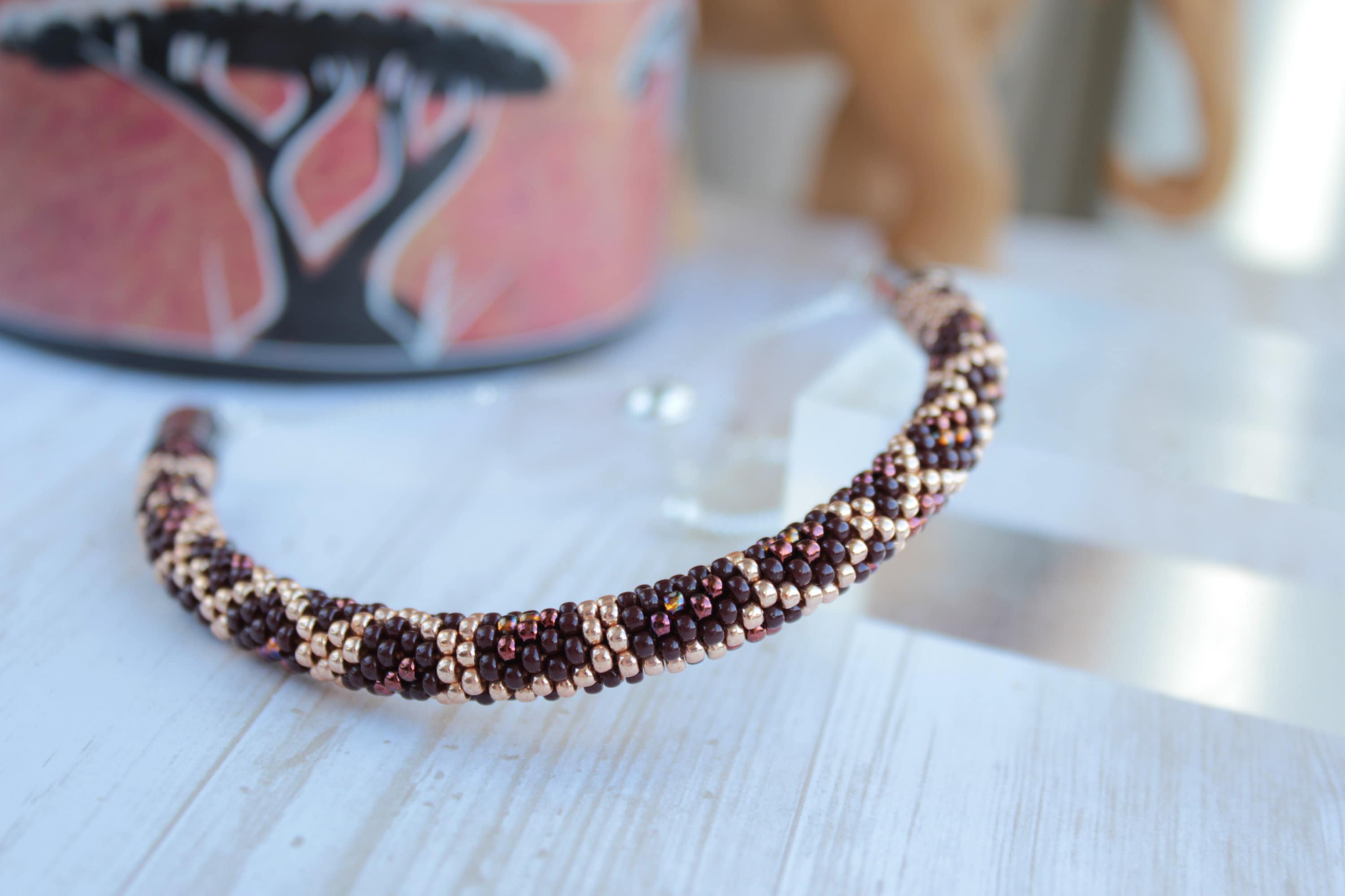 PDF Bead Crochet Tutorial, DIY Leopard Bracelet, Animal Print Bracelet ...