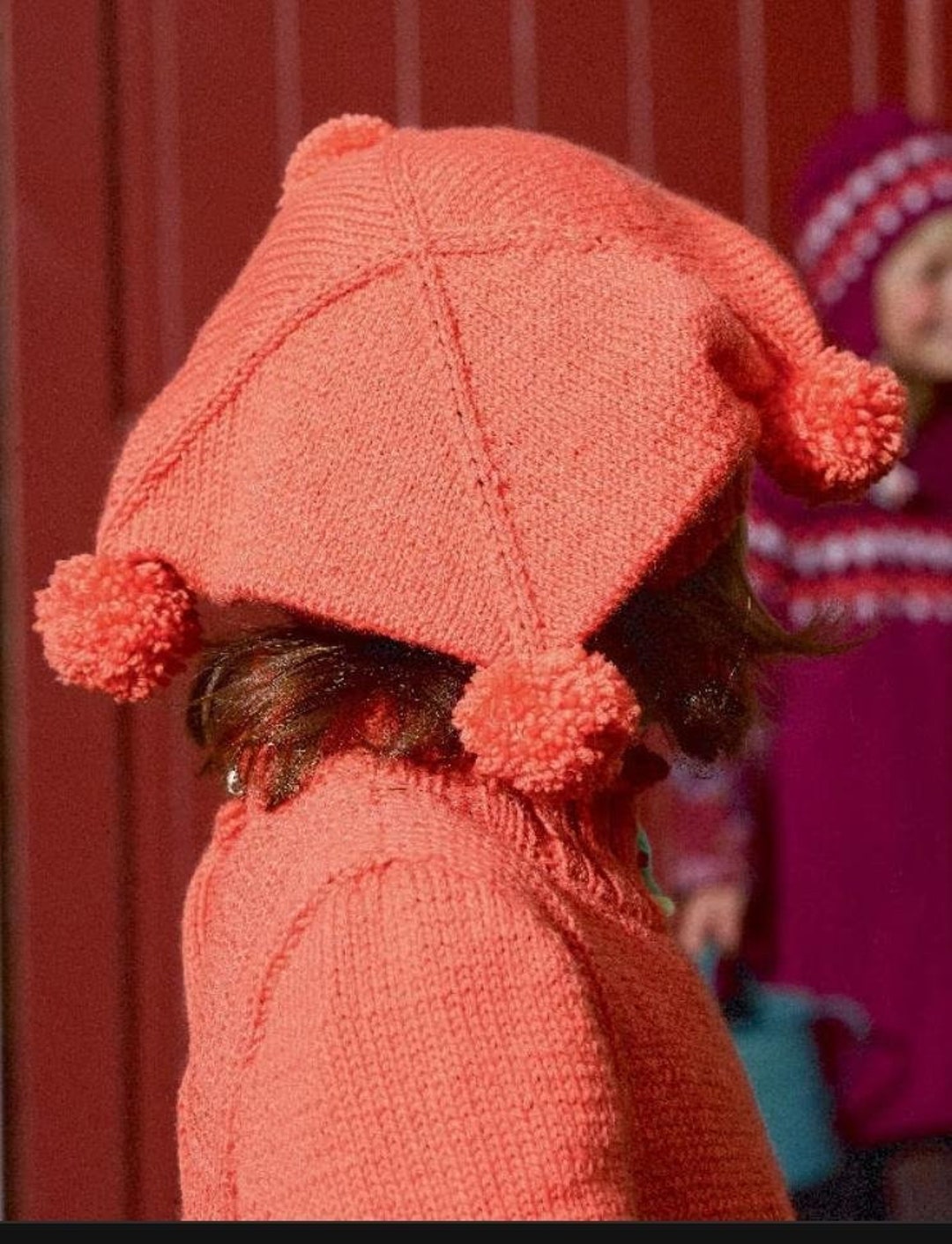 Pink Hat for Girl Knitting Pattern ~ PDF ~ Easy Knit Pattern ~ for ...