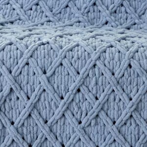 Blue Baby Blanket Knitting Pattern PDF Easy Knit Pattern for Beginners ...