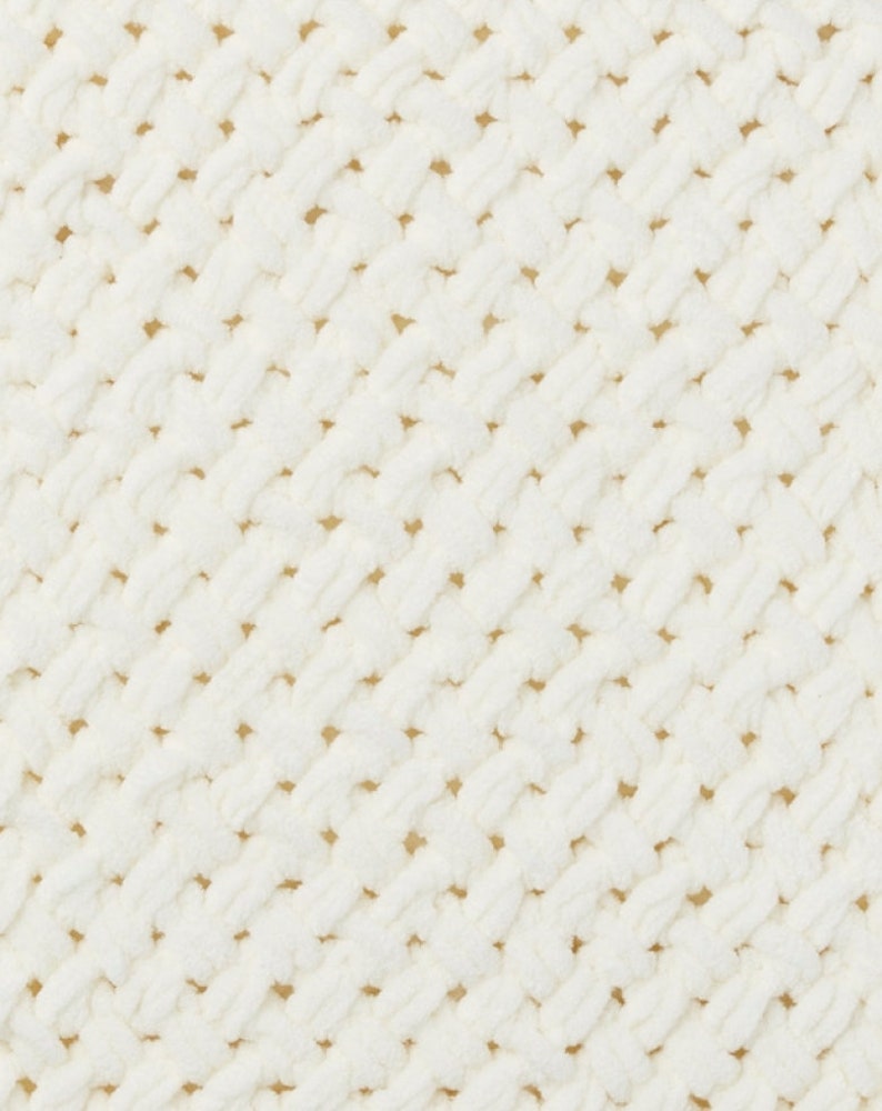 White Baby Blanket Knitting Pattern PDF Easy Knit Pattern for ...