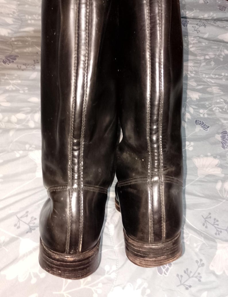 60s German Officer Army Military Police Knee High Long Pull on Black ...
