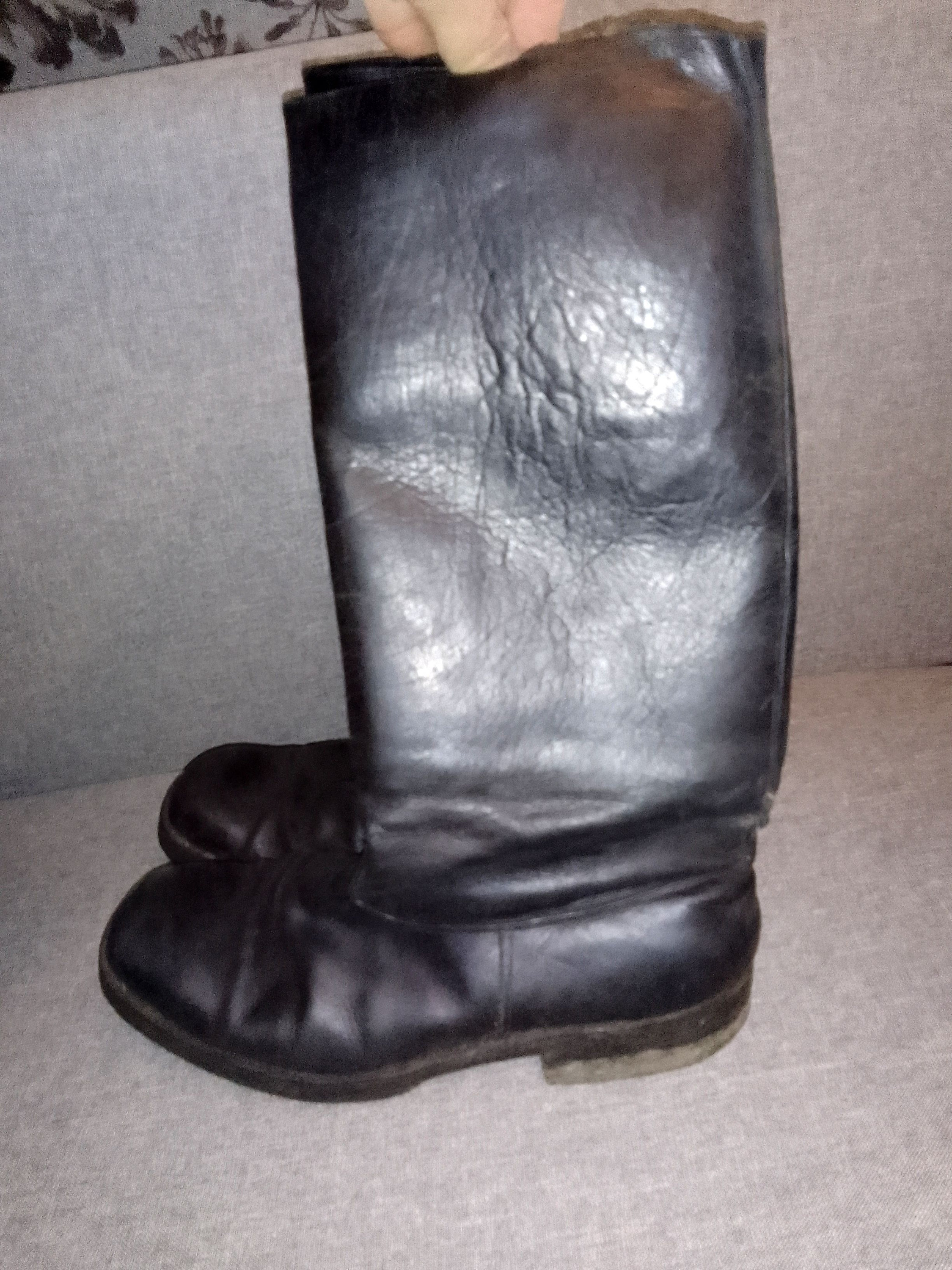 WW2 Red Army Long Marching Boots With Cymbals, USSR Old Vintage Hard ...