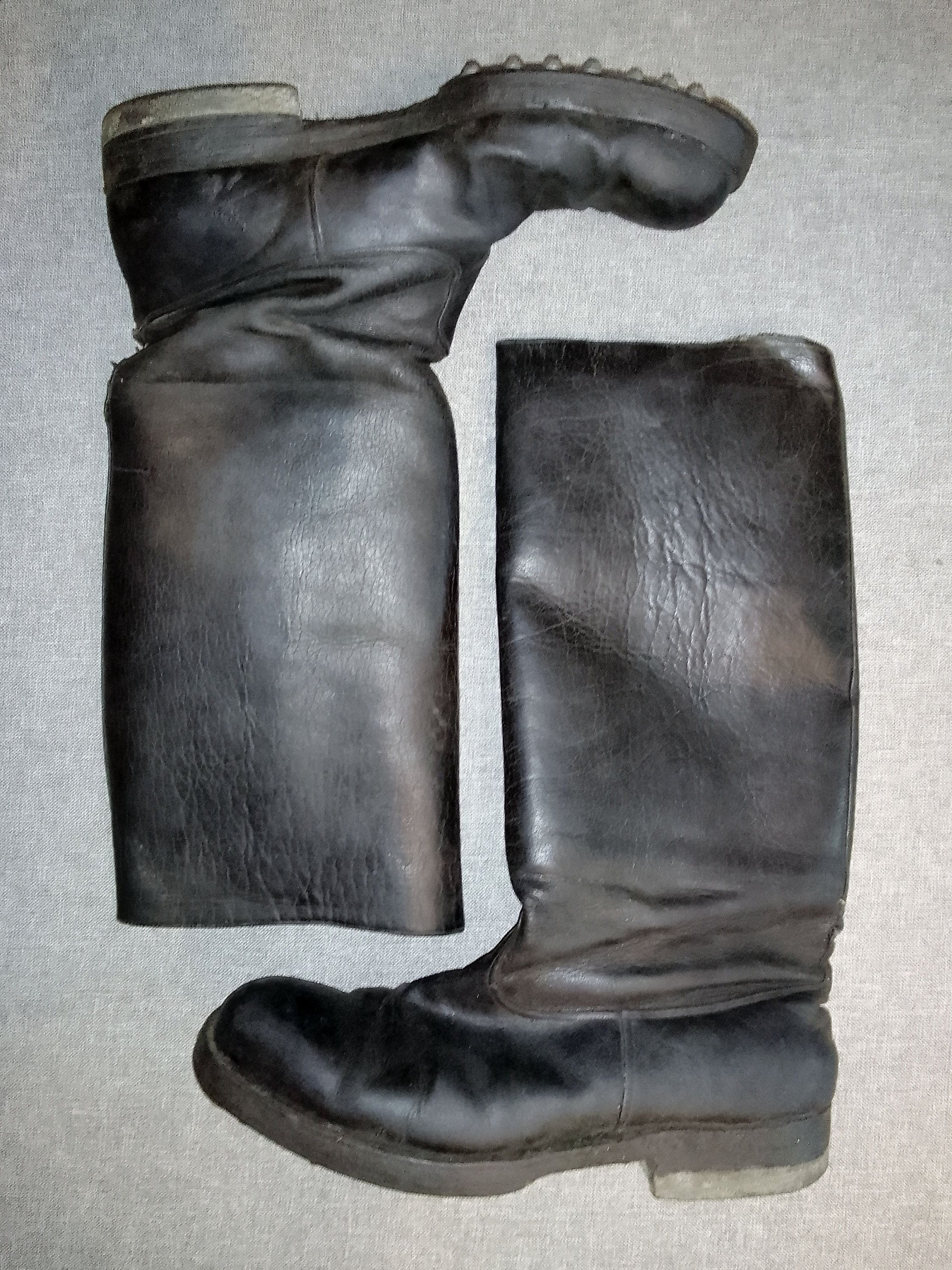 WW2 Red Army Long Marching Boots With Cymbals, USSR Old Vintage Hard ...