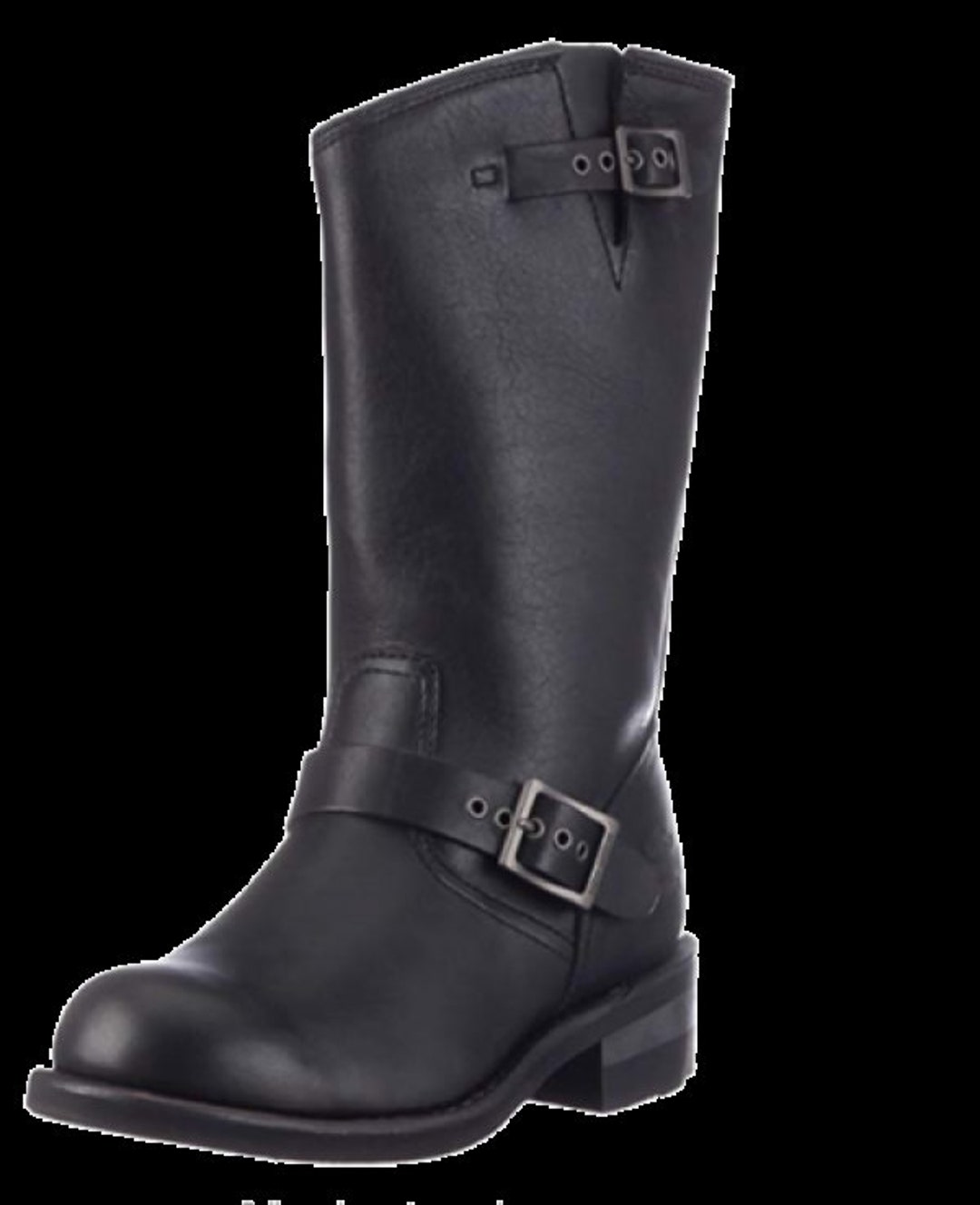 HARLEY DAVIDSON 97228 Brooklyn Black Leather Slip-on Engineer Biker ...