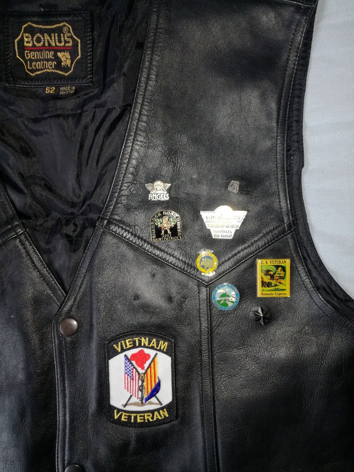 Southern Cruisers Riding Club VIETNAM VETERAN Motorcycle Biker Black ...
