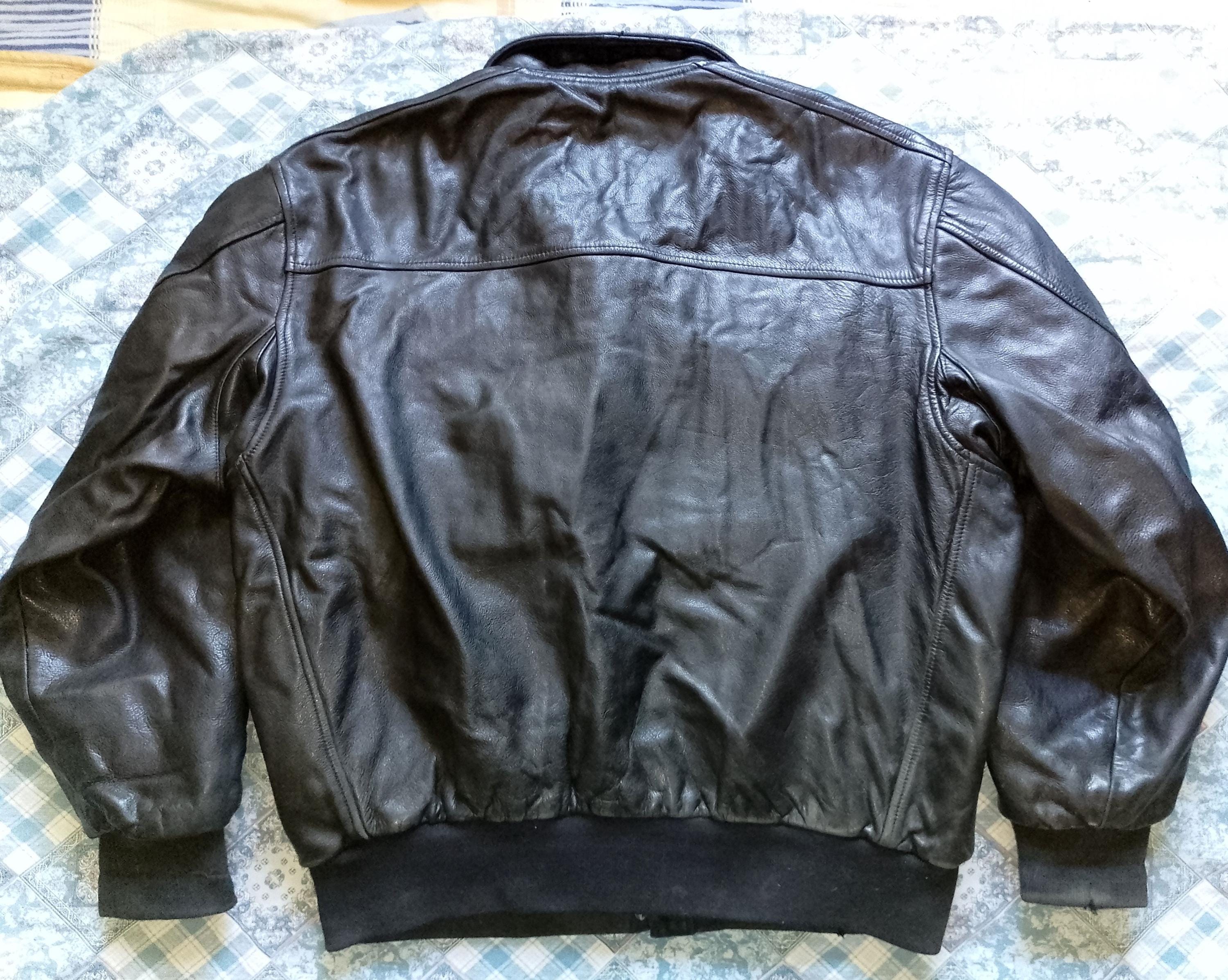 CHARLES CHEVIGNON 80s Old Vtg Flight Pilot Jacket, Type MA1 Heavy Black ...