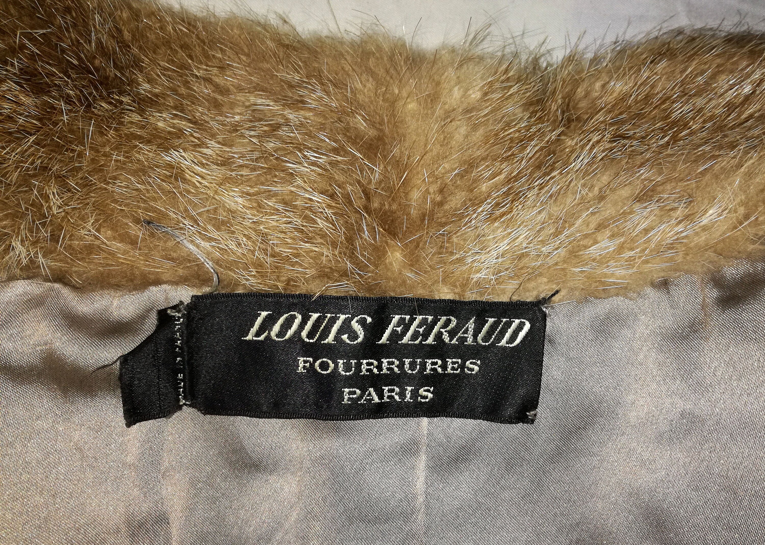 LOUIS FERAUD FOURRURES Paris Made in France Vintage Elegant Luxurious ...