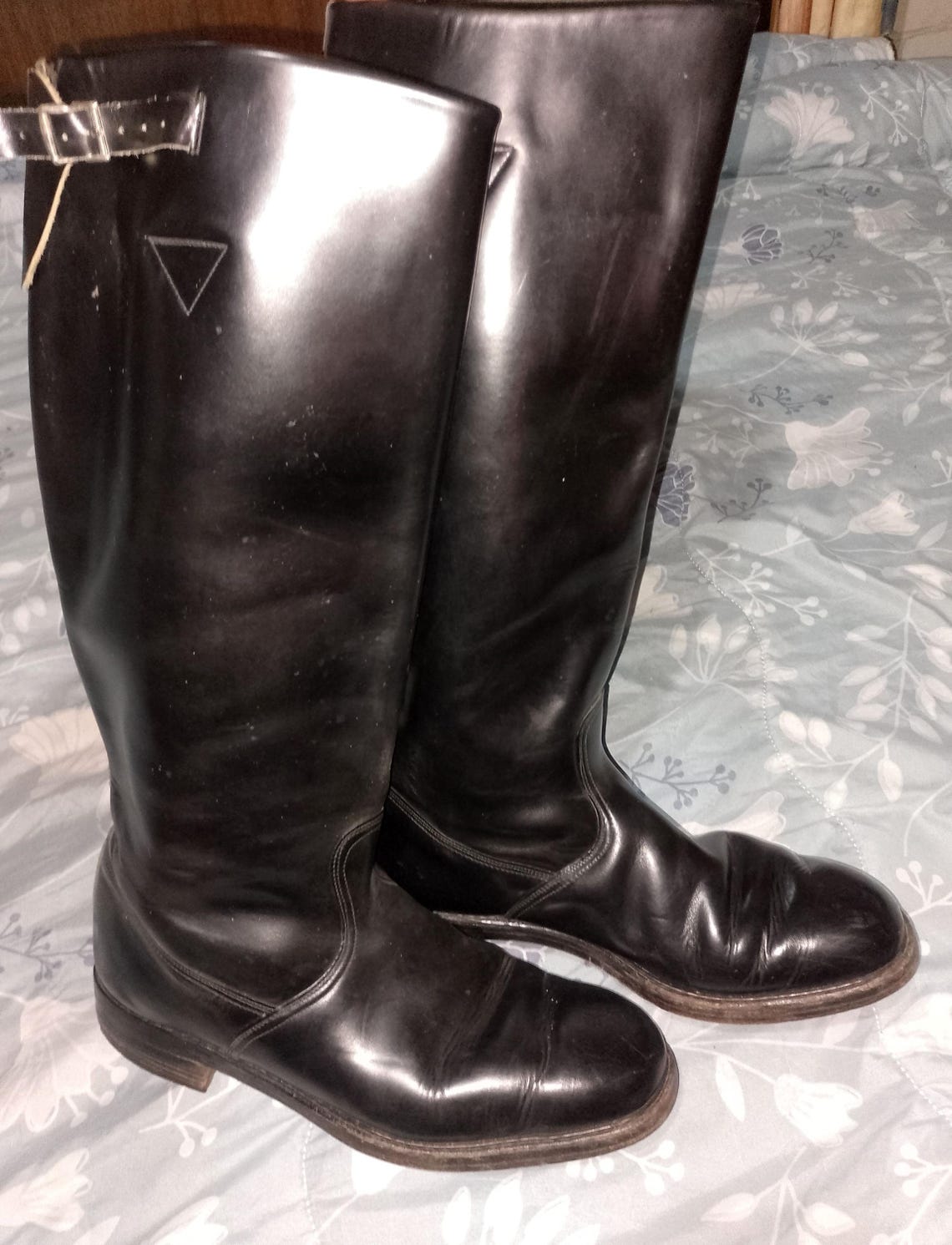 60s German Officer Army Military Police Knee High Long Pull on Black ...