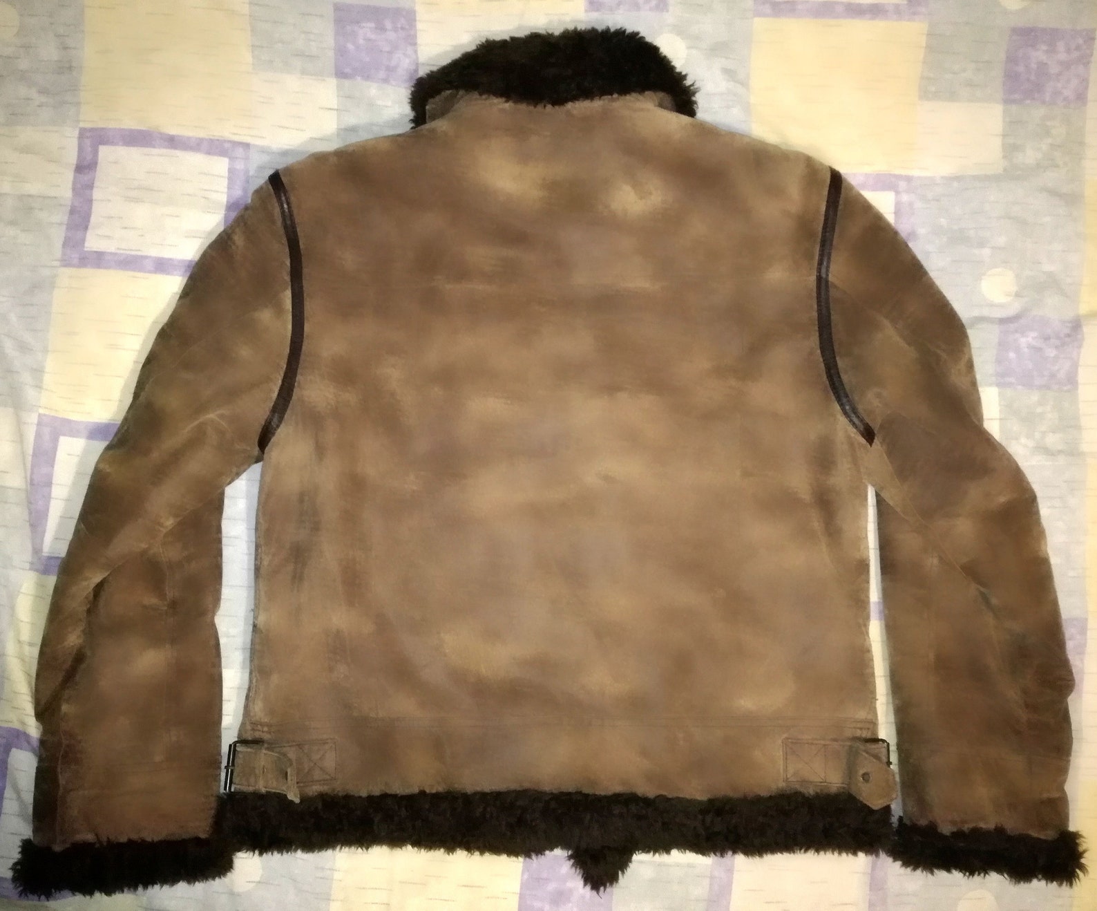 SMOG by New Yorker Sherpa Fleece Lined B-3 Aviator Bomber | Etsy