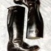 60s German Officer Army Military Police Knee High Long Pull on Black ...