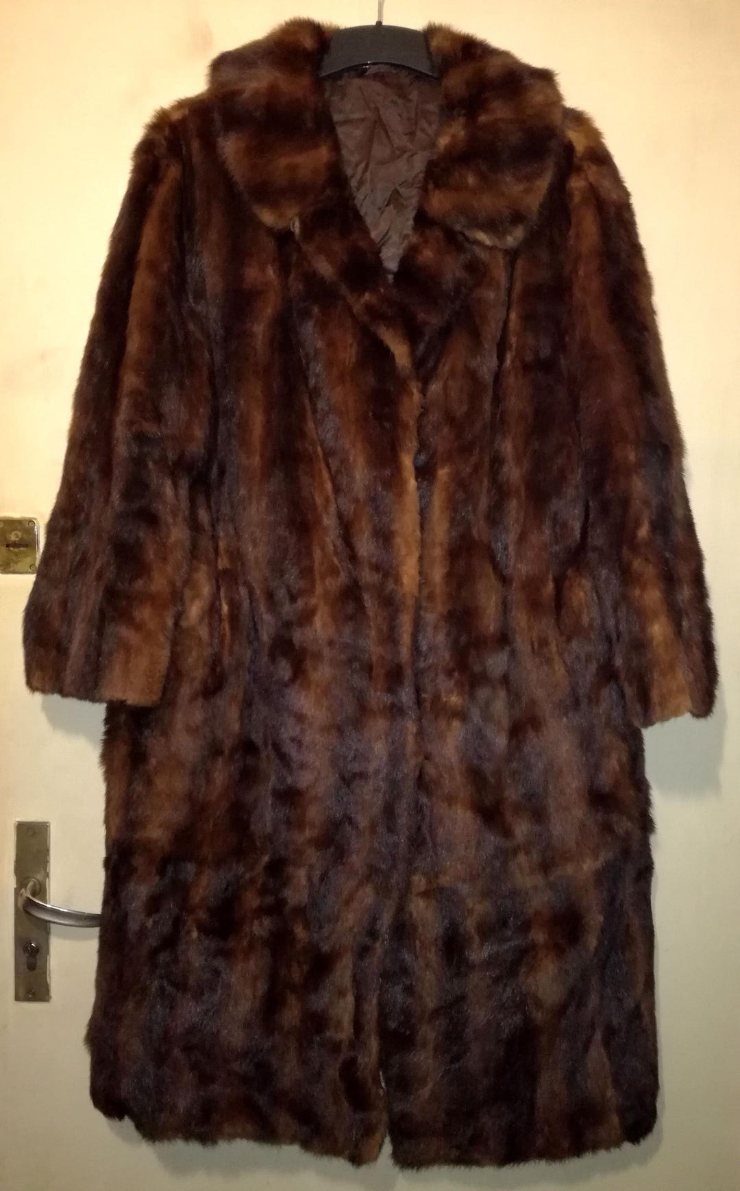 Bespoke Artisan Furrier Denmark Handmade Lady's Brown Mink Fur Long ...